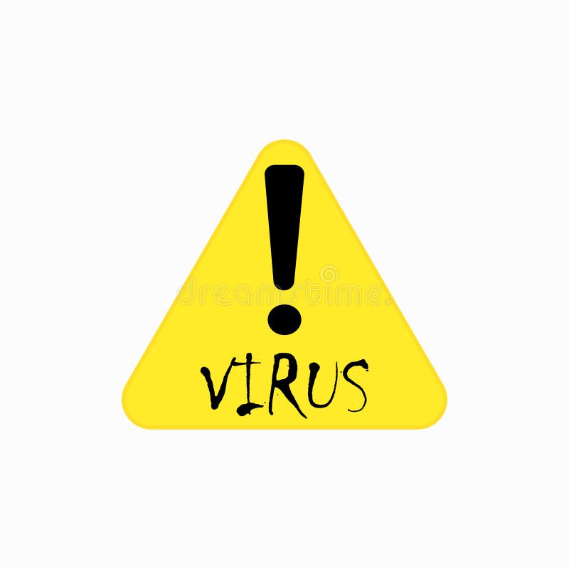 Warning of Virus. Gray Background. Vector Illustration. Stock Vector ...