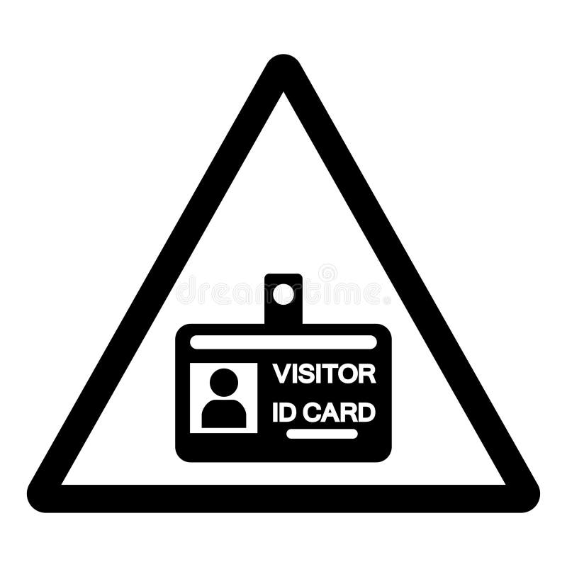 Warning Visitor ID Card Symbol Sign, Vector Illustration, Isolate on ...