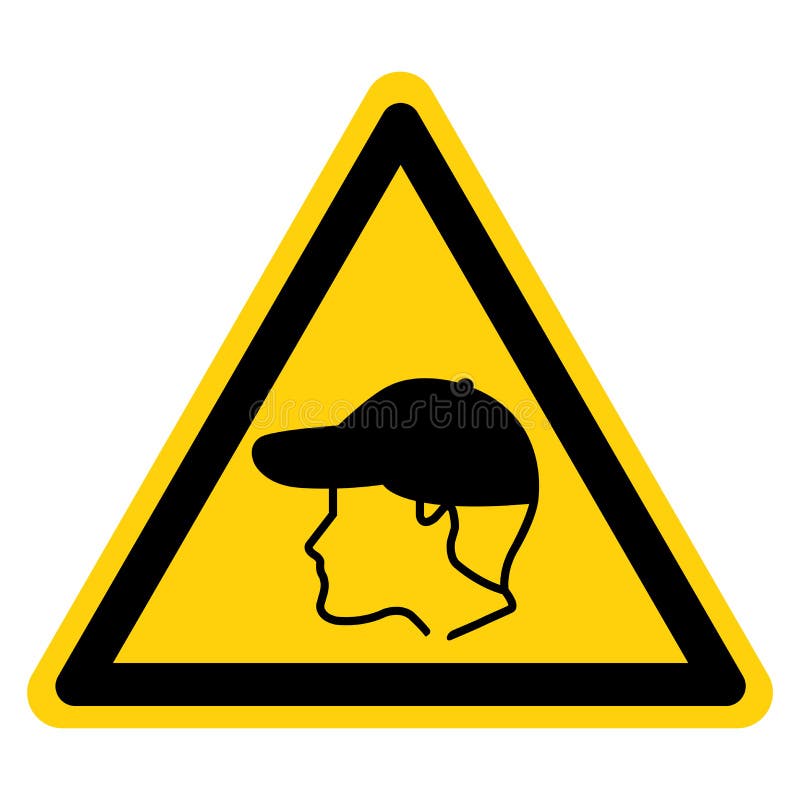 Warning Wear Cap Symbol Sign, Vector Illustration, Isolate on White ...