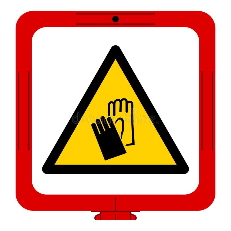 Warning Wear Gloves Symbol Sign, Vector Illustration, Isolate on White ...