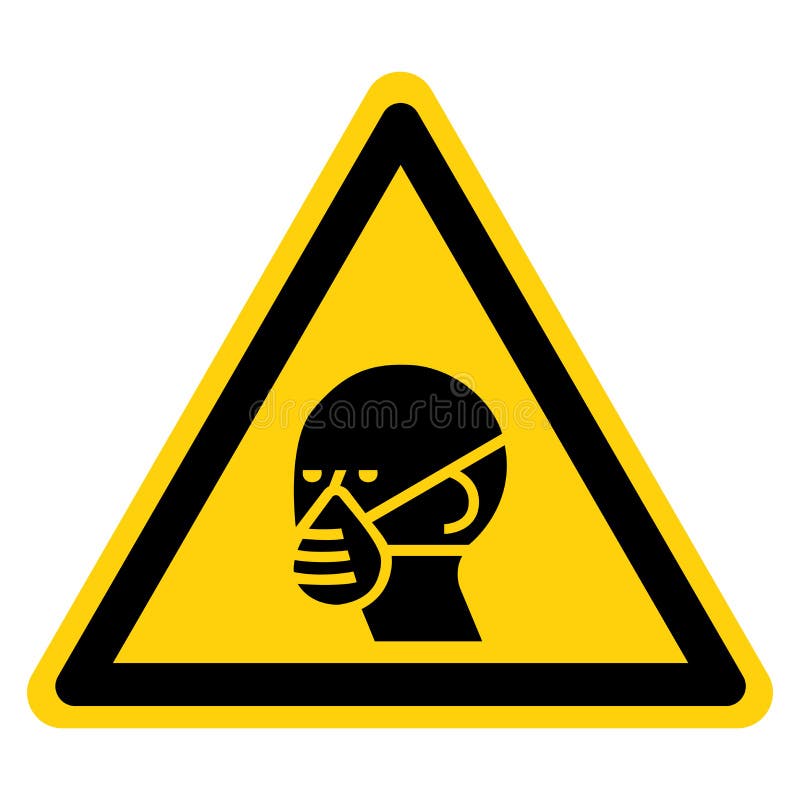 Warning Wear Mask Symbol Sign, Vector Illustration, Isolate on White ...