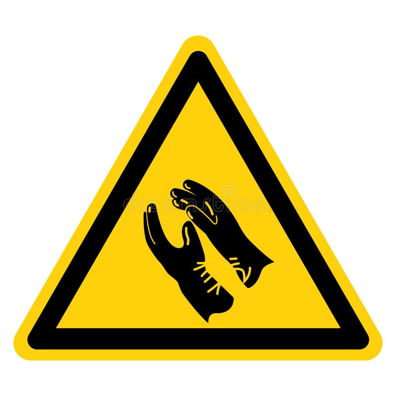 Warning Wear Rubber Gloves Symbol Sign, Vector Illustration, Isolate on ...