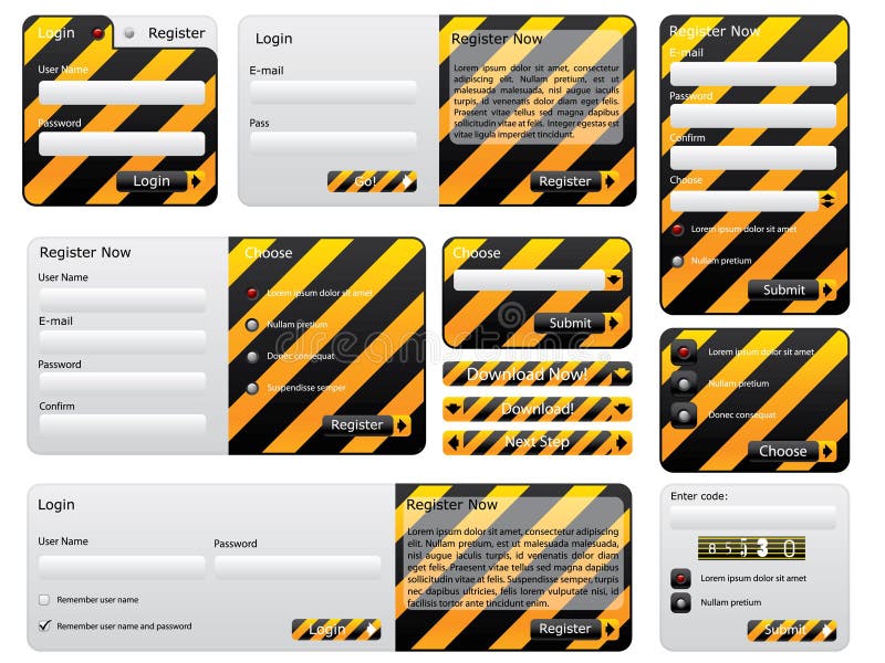 Red Web Form Design Christmas Edition Stock Vector - Illustration of ...