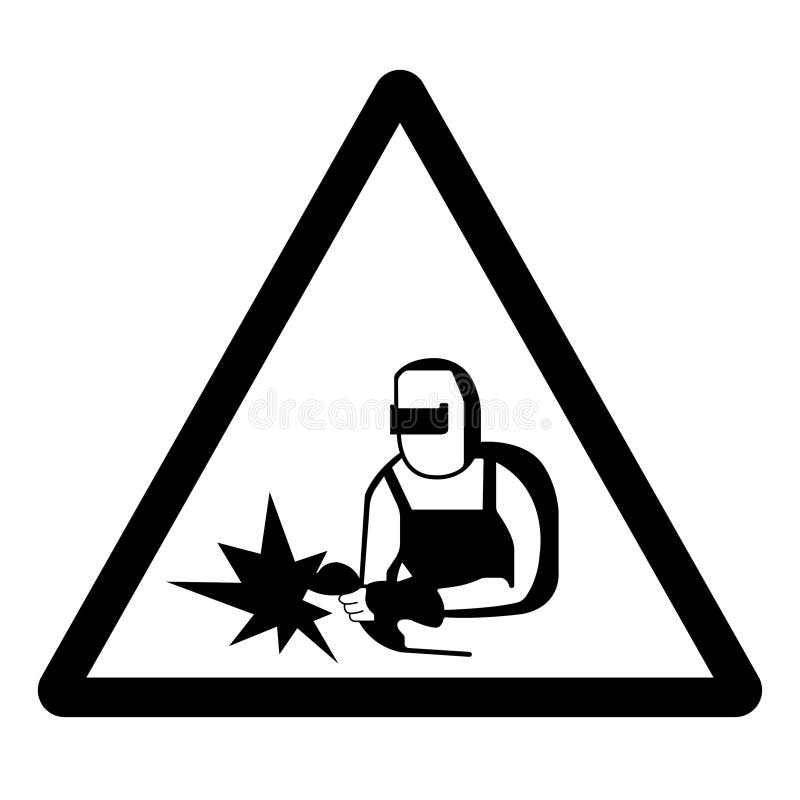 Warning Welding and Cutting Symbol Sign, Vector Illustration, Isolate ...