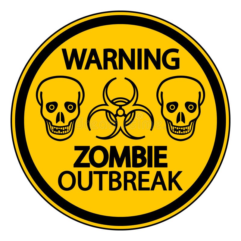 Warning zombie outbreak stock vector. Illustration of horror - 40903151