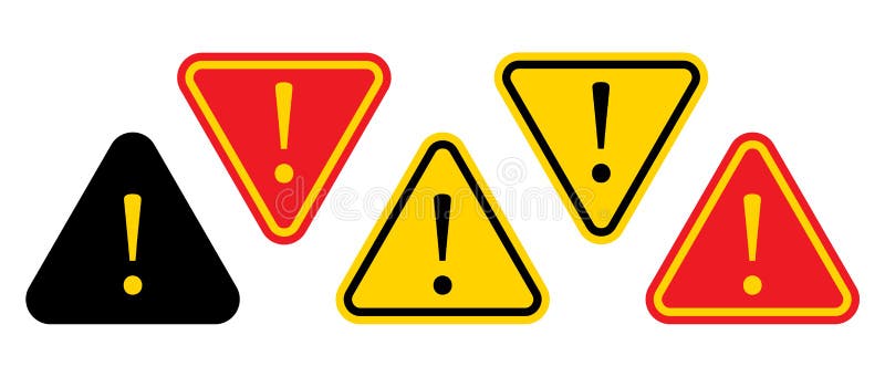 Warnzeichen Rot Warnzeichen Symbol Vektor Illustration Dreieck ...
