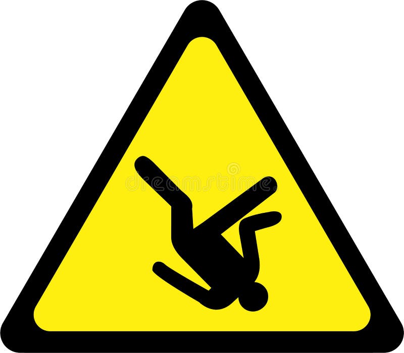 Warnzeichen Der Absturzgefahr Stock Abbildung - Illustration von ...
