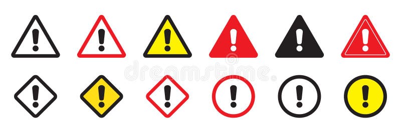 Warnzeichen. Warnschild. Symbol-Warnsymbol. Vektor Abbildung ...