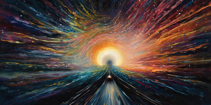 A Warp through the Cosmic Vortex. Stock Illustration - Illustration of ...