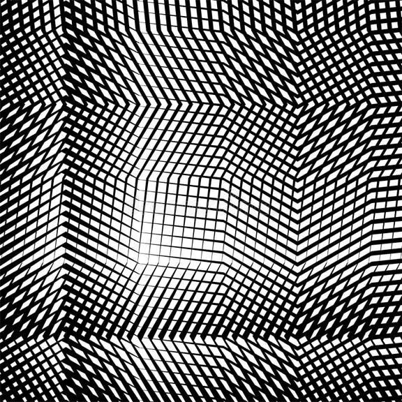 Warp, Free-form Reticular Array, Matrix of Lines. Complex Geometric Net ...