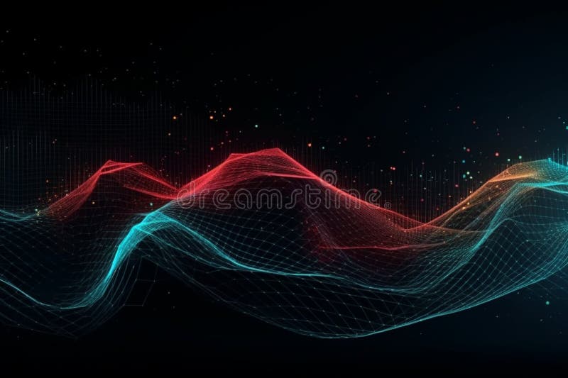 Warp Lines Background with Wave Design Elements and Dots. this ...