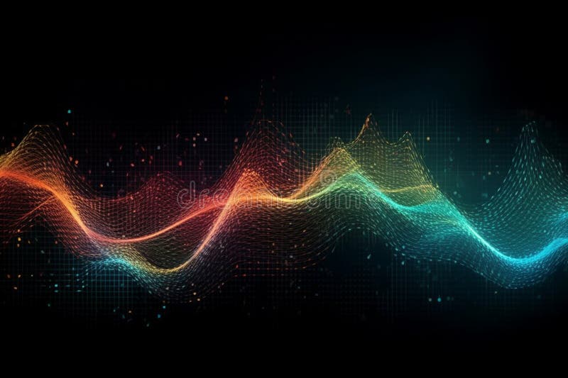 Warp Lines Background with Wave Design Elements and Dots. this ...