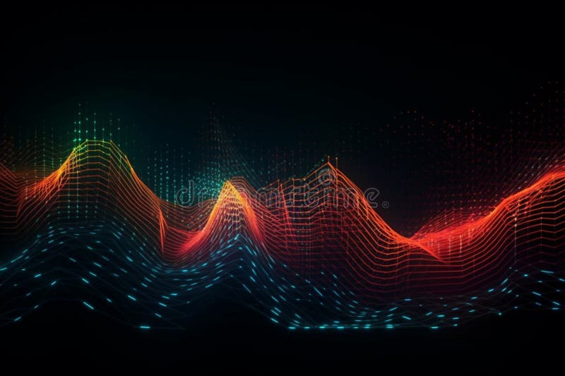 Warp Lines Background with Wave Design Elements and Dots. this ...