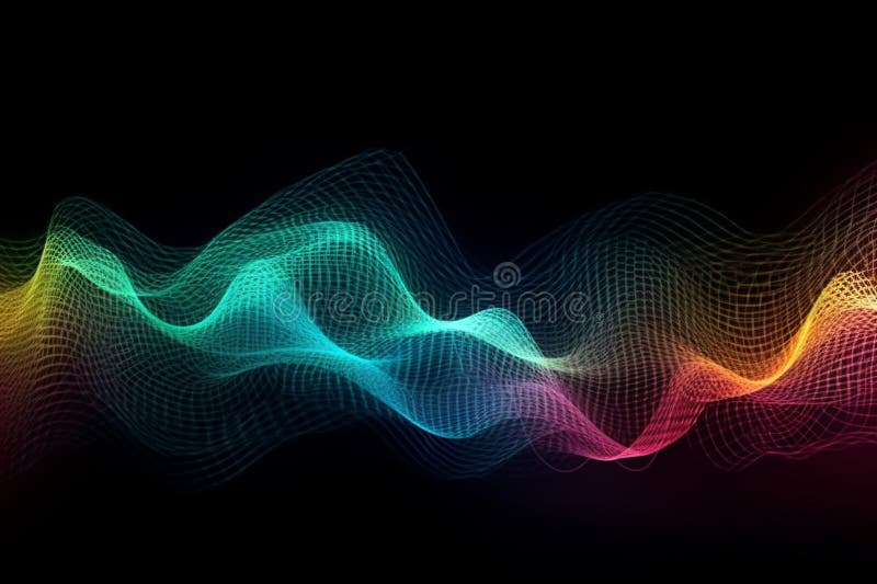 Warp Lines Background with Wave Design Elements and Dots. this ...