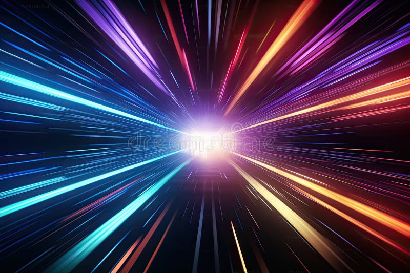 Warp Speed Journey through the Multiverse Futuristic Background Stock ...