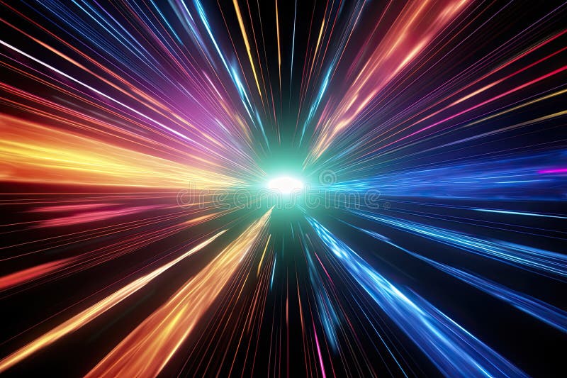 Warp Speed Journey through the Multiverse Futuristic Background Stock ...