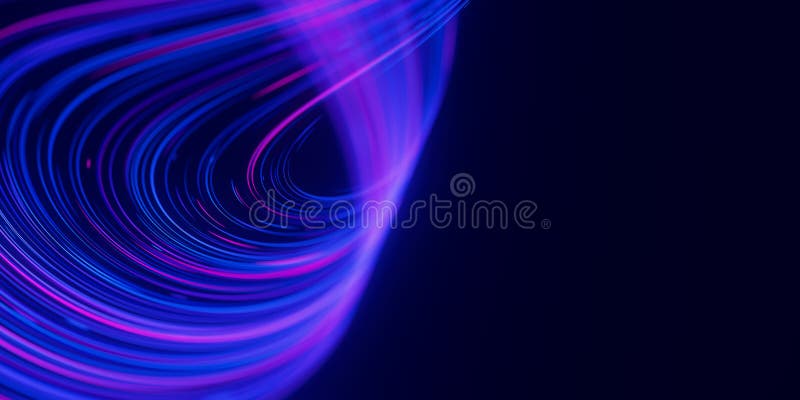 Warped Data Light Speed Flow. Abstract Round Digital Data Stream of ...
