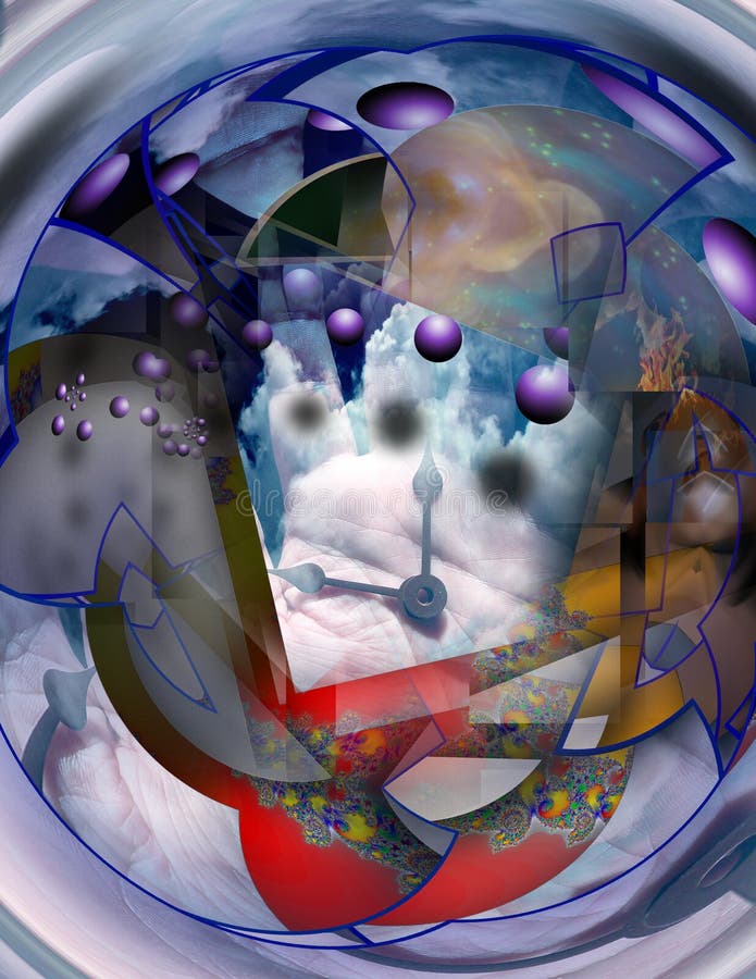 Warped time stock illustration. Illustration of human - 168055460