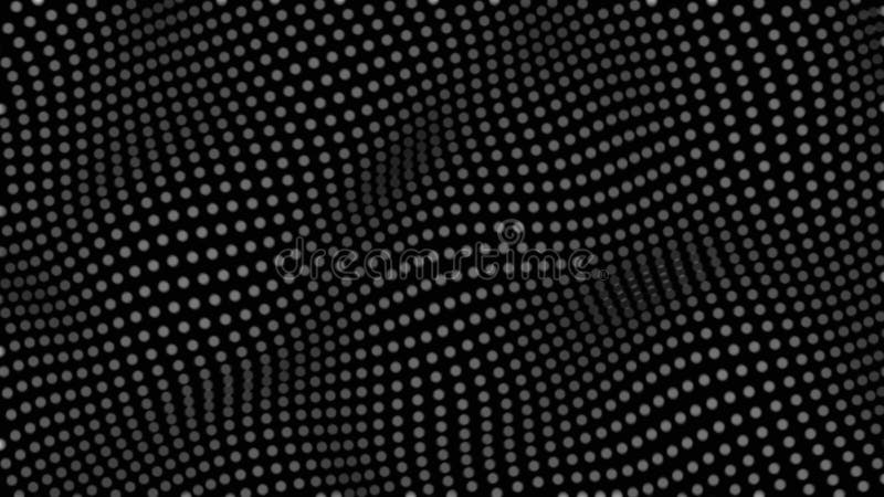 Warping Gray Dots on Black Background Stock Footage - Video of gray ...