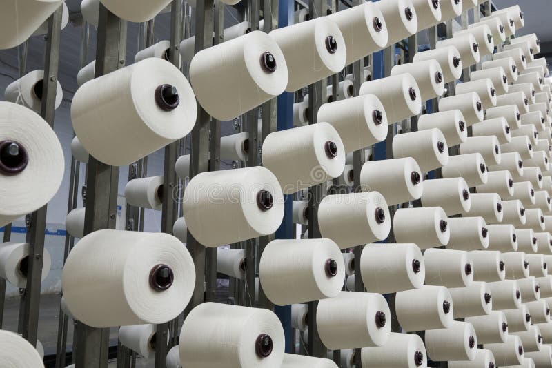Warping Machine in a Textile Weaving Factory Stock Photo - Image of ...