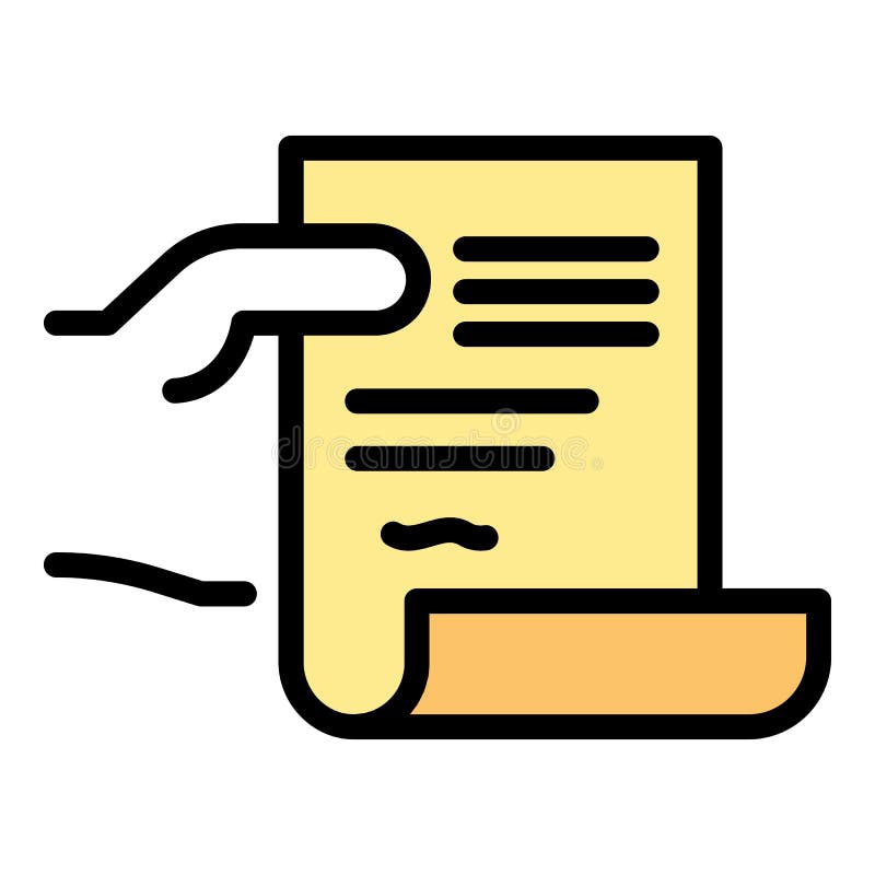 Warrant in Hand Icon Color Outline Vector Stock Vector - Illustration ...