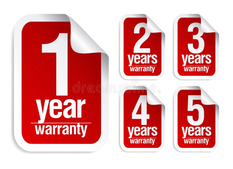 Warranty stickers set stock illustration. Illustration of design - 14739708