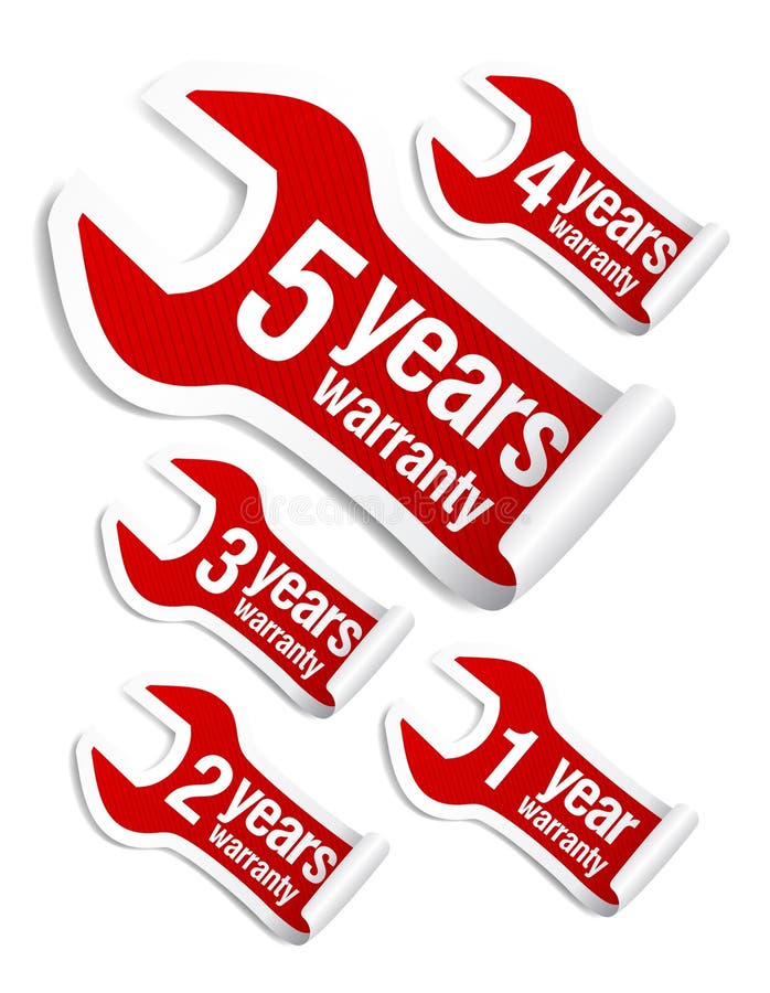 Warranty stickers set stock vector. Illustration of commitment - 15970566
