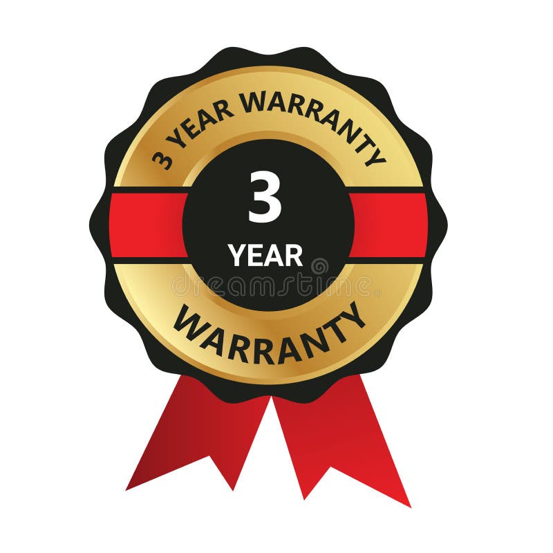 3 Year Warranty Badge, Warranty Certificate, 3 Year Guarantee Logo ...