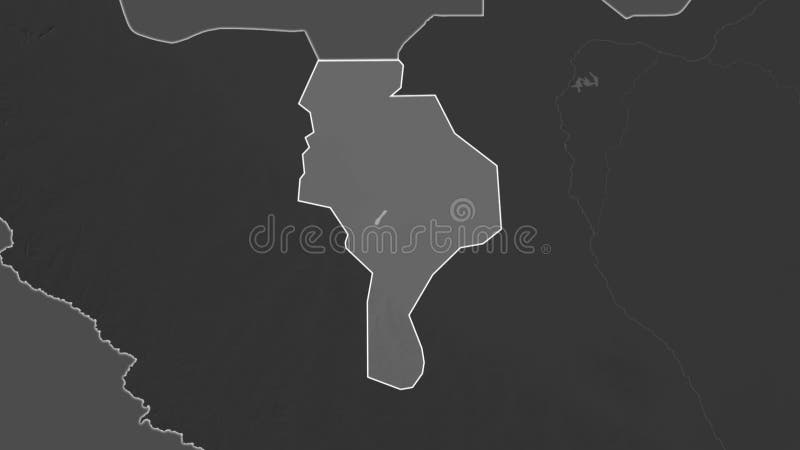 Warrap, South Sudan, Extruded. Grayscale Stock Video - Video of kuajok ...
