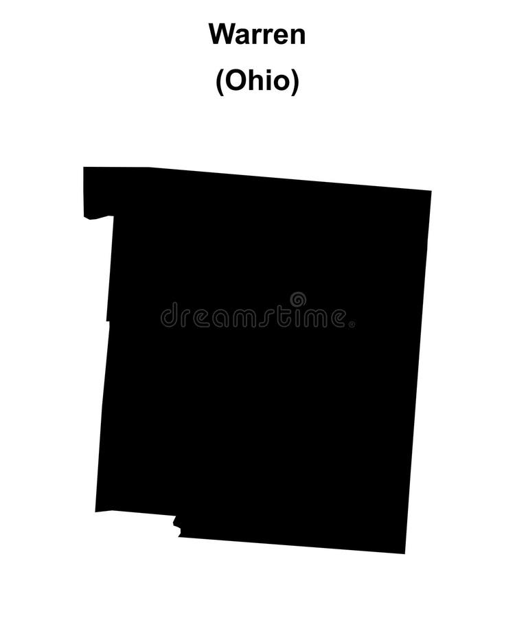Warren outline map stock illustration. Illustration of counties - 361751509