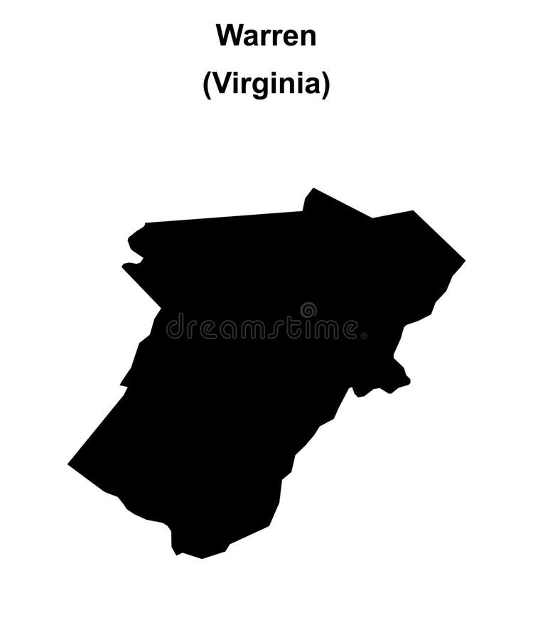 Warren outline map stock vector. Illustration of contour - 361873774