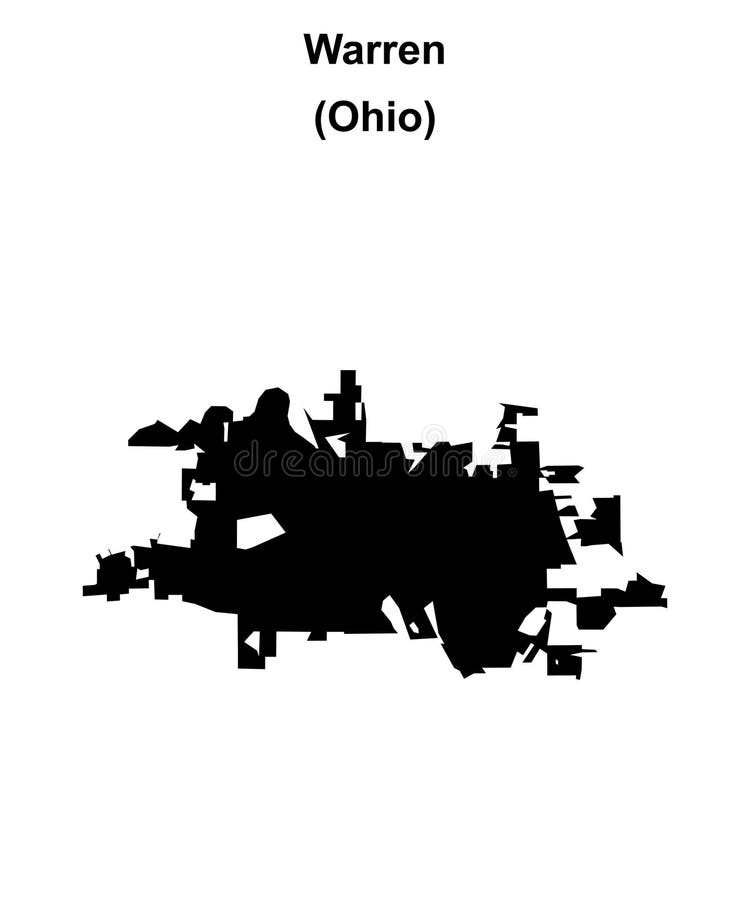 Warren outline map stock vector. Illustration of contour - 357494525