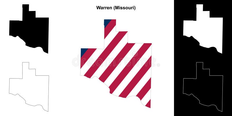Warren outline map stock vector. Illustration of missouri - 323982268
