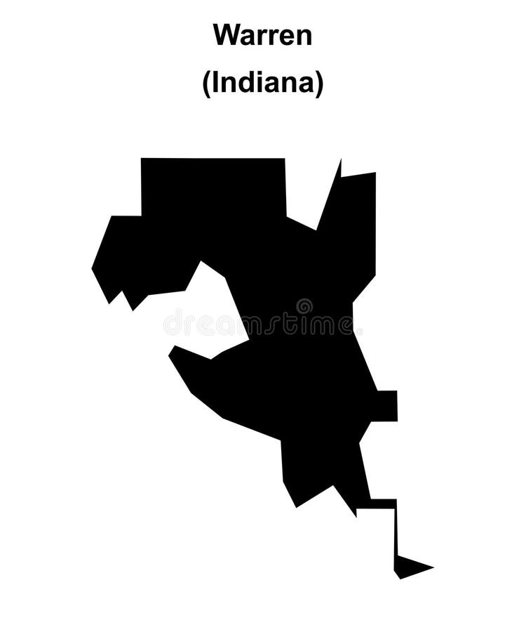 Warren outline map stock illustration. Illustration of isolated - 387286830
