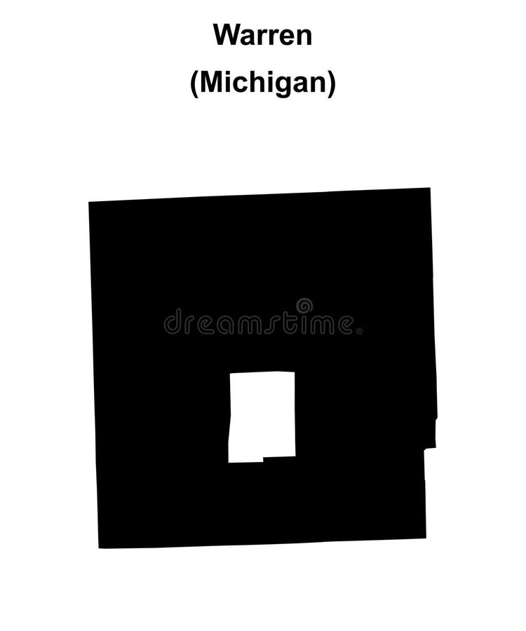 Warren outline map stock vector. Illustration of vector - 357340629