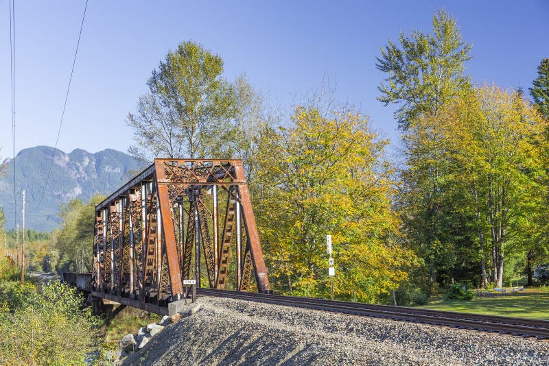 Warren Truss Type Railway Bridge Stock Image - Image of girder ...