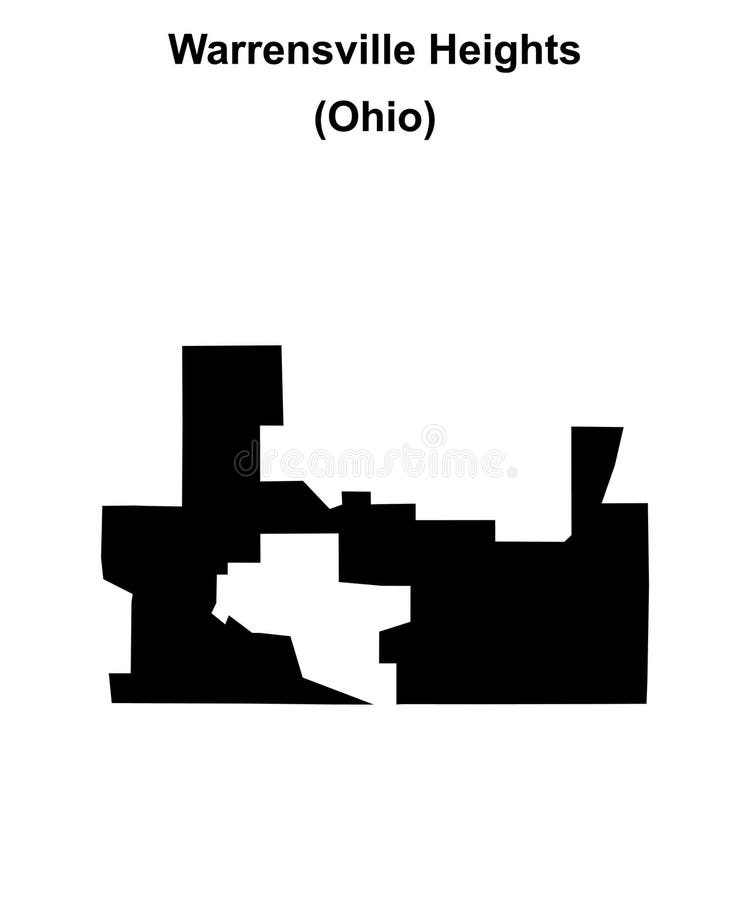 Warrensville Heights Outline Map Stock Vector - Illustration of ...
