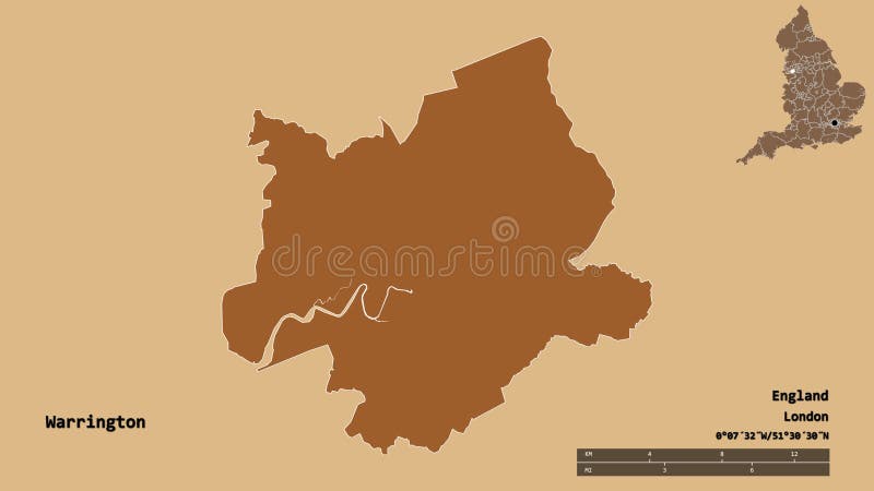 Warrington, Unitary Authority of England, Zoomed. Pattern Stock ...