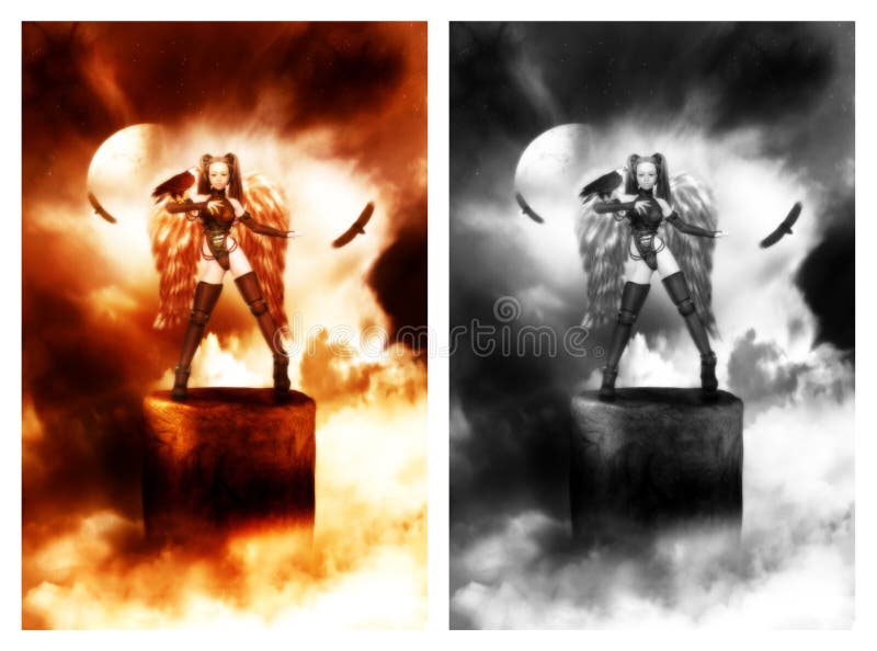 She Warrior stock illustration. Illustration of beauty - 21439680