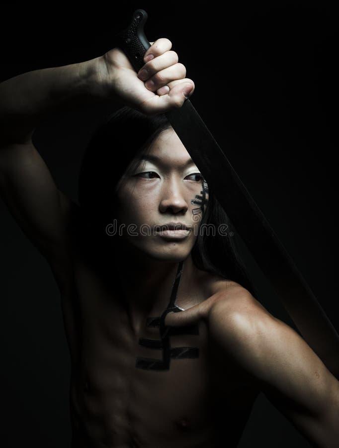 Warrior stock image. Image of muscles, semidarkness, highlights - 5651405