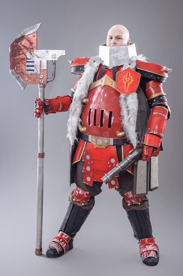 Warrior in the Armor with Axe and Firelock Stock Photo - Image of armed ...