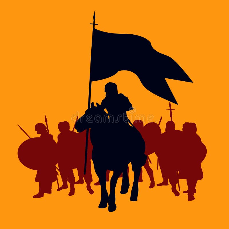 Warrior Background stock vector. Illustration of horse - 10058871