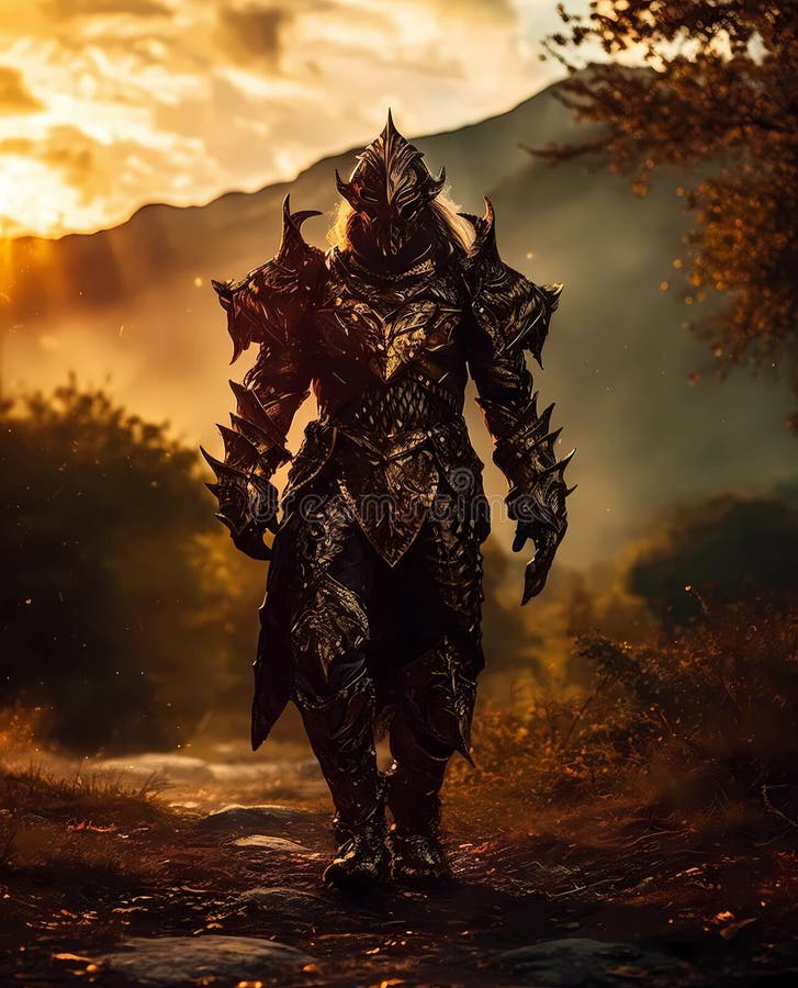 Warrior of Darkness, Warrior of the Dark Kingdom Stock Illustration - Illustration of avatar ...