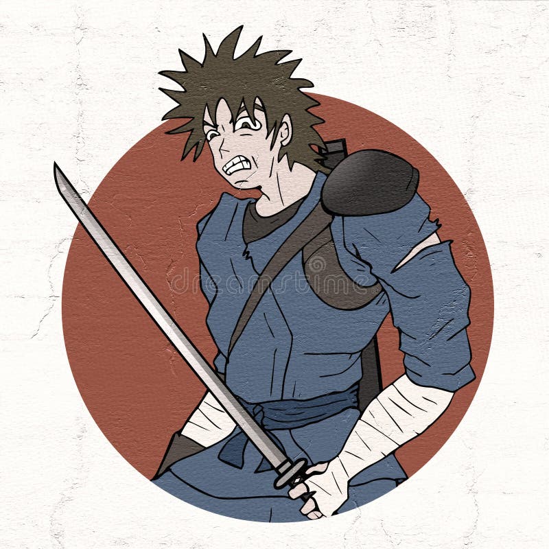 Warrior draw stock illustration. Illustration of weapon - 80997603