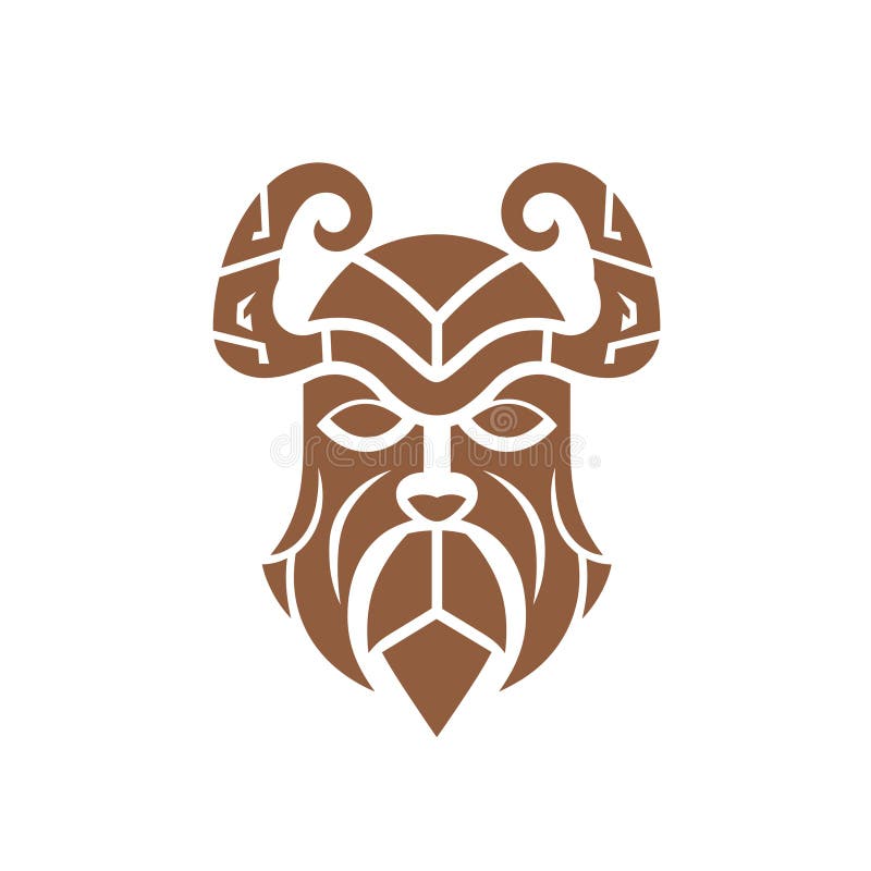 Warrior Face Design Inspired by Ancient Cultures Stock Vector ...