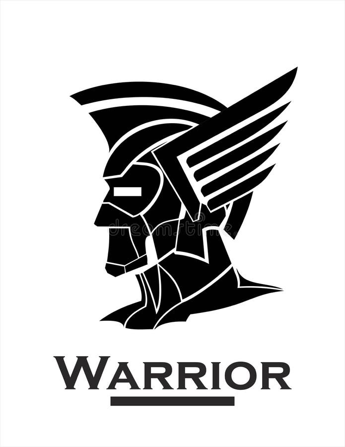 Warrior head stencil stock vector. Illustration of poster - 171107521