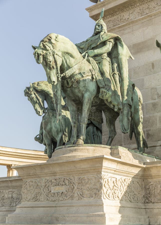 Attila the Hun on the Horse Old Sculpture Editorial Photography - Image ...