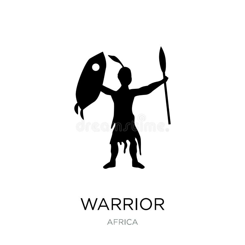 Warrior Icon in Trendy Design Style. Warrior Icon Isolated on White ...