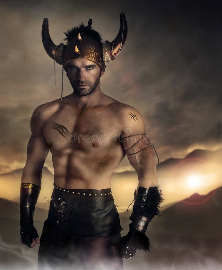 Warrior man stock photo. Image of fantasy, male, drama - 27667658