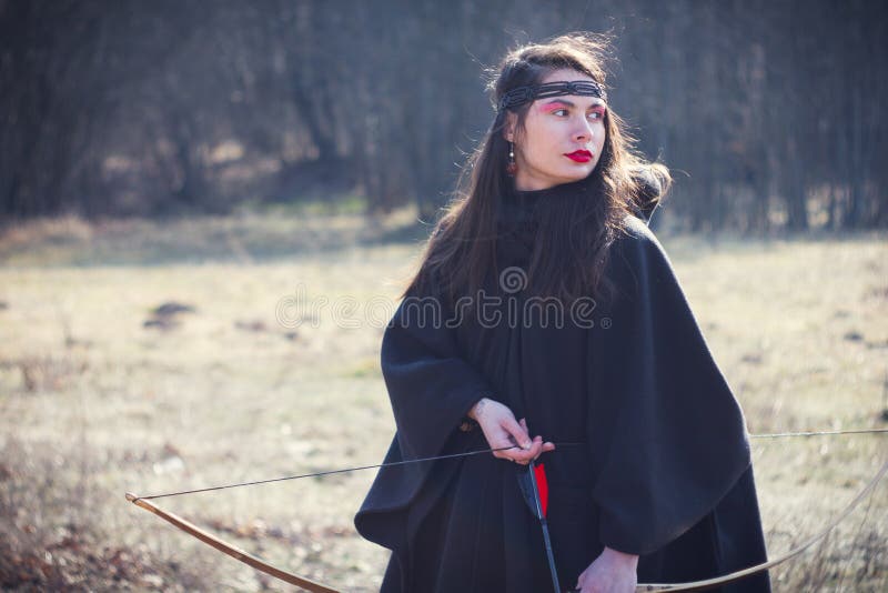 Ancient Warrior Woman, Medieval Female Knight Stock Vector ...